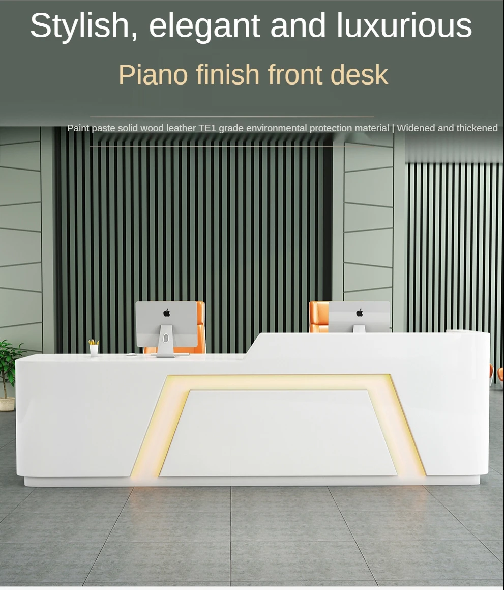 Modern Luxury Office Counter Front Desk Table Hotel Reception Table ...
