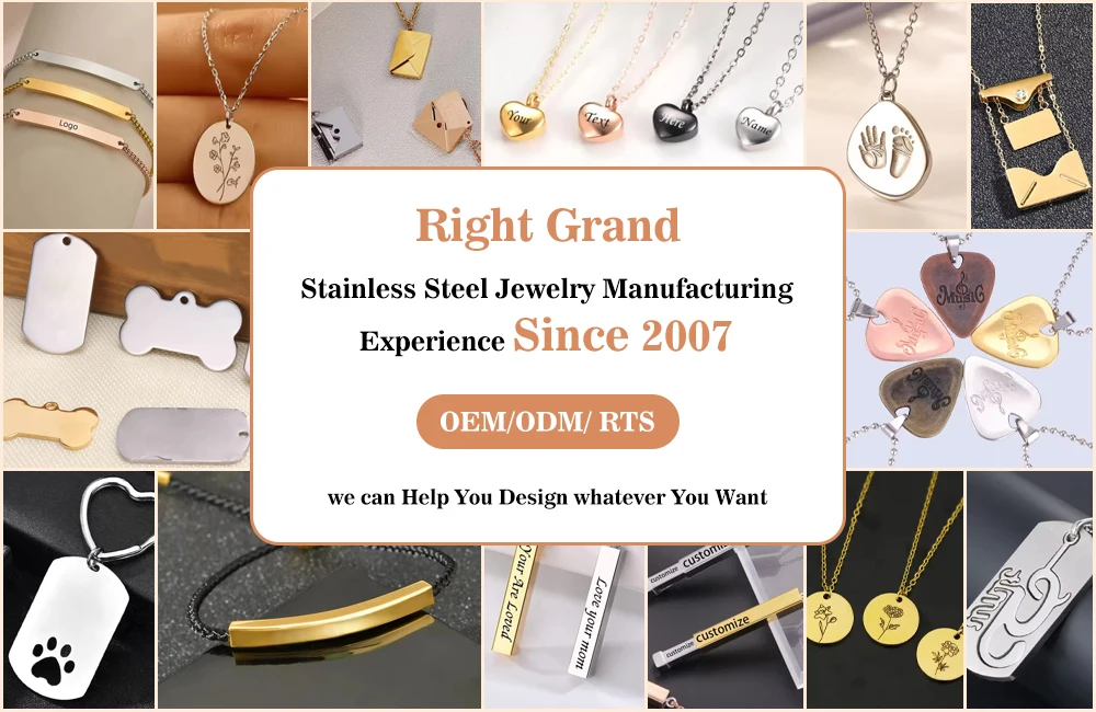 Wholesale Gold Plated Custom Brand Logo Diy Stainless Steel ...