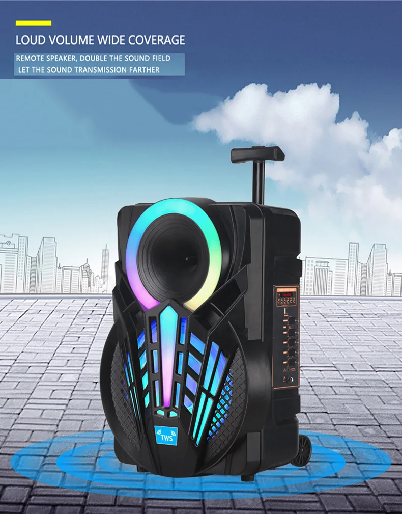 Outdoor Trolley Audio Square Dance Speaker Led Bulb With Display Wifi ...