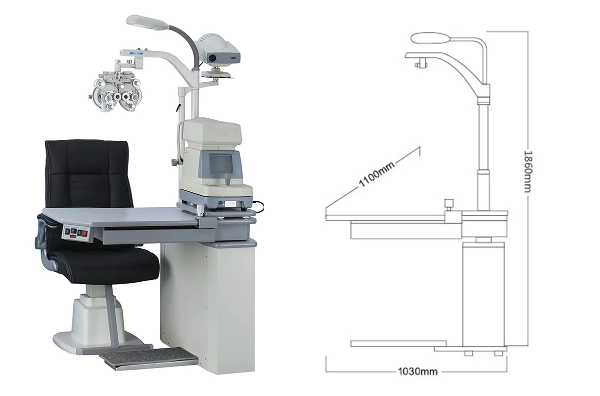 Optometry Electric Table Economic Ophthalmic Optometry Combination ...