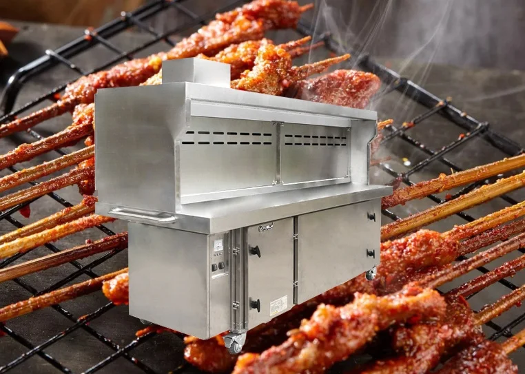 1.5 Meter BBQ Car - Efficient No Smoke Cooking Solution