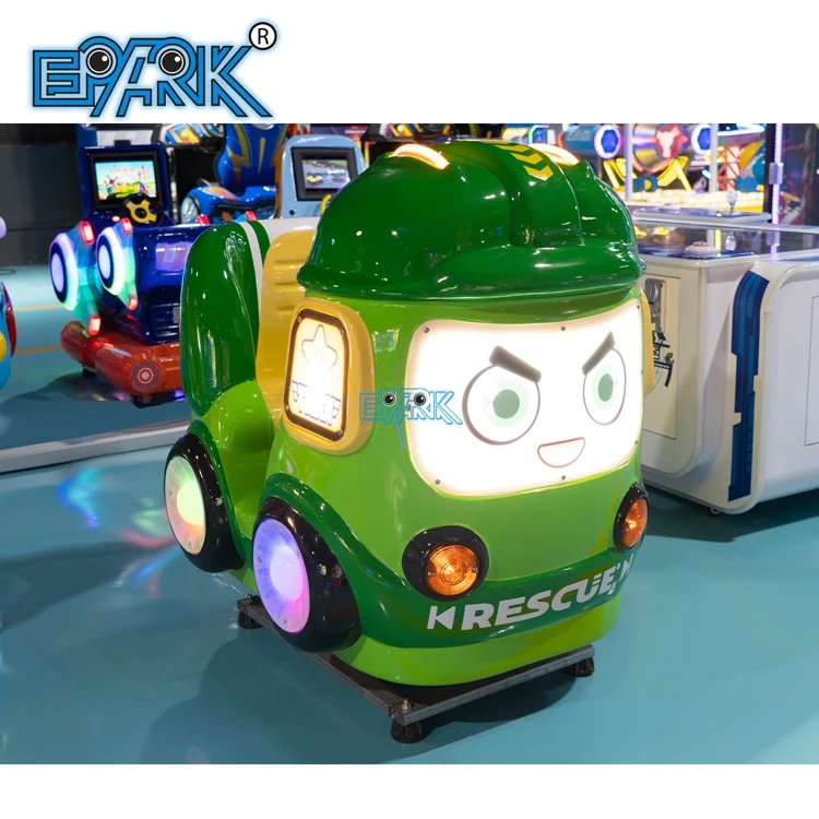 High Quality Fiberglass Kiddie Rides Cartoon Rescue Vehicle Model Coin ...
