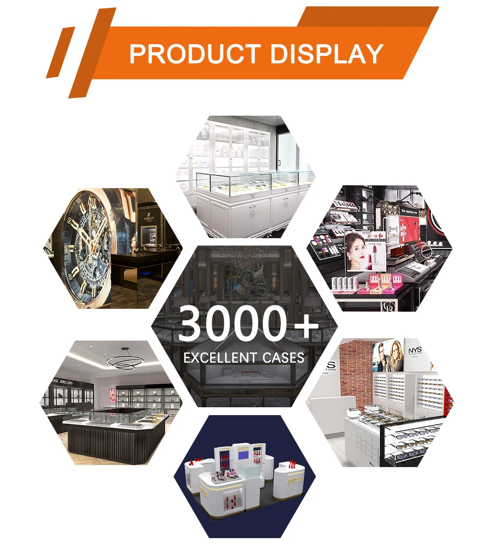 Luxury Custom LED Lighting MDF Wall Display Showcase Multi-Layer ...