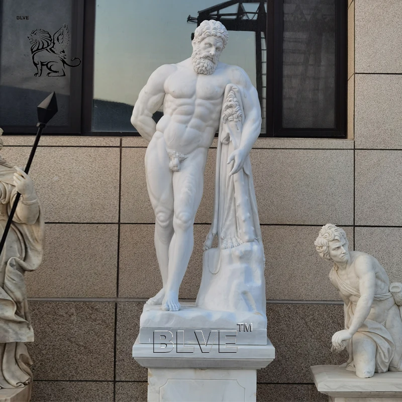 Alibaba.com: BLVE Hand Carved White Stone Male Muscle Bust Torso ...