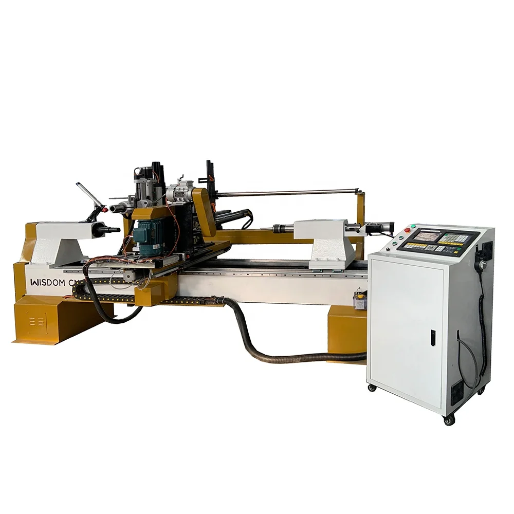 Wisdom Cnc Multi-functional Atc Wood Turning Lathe Machine With ...