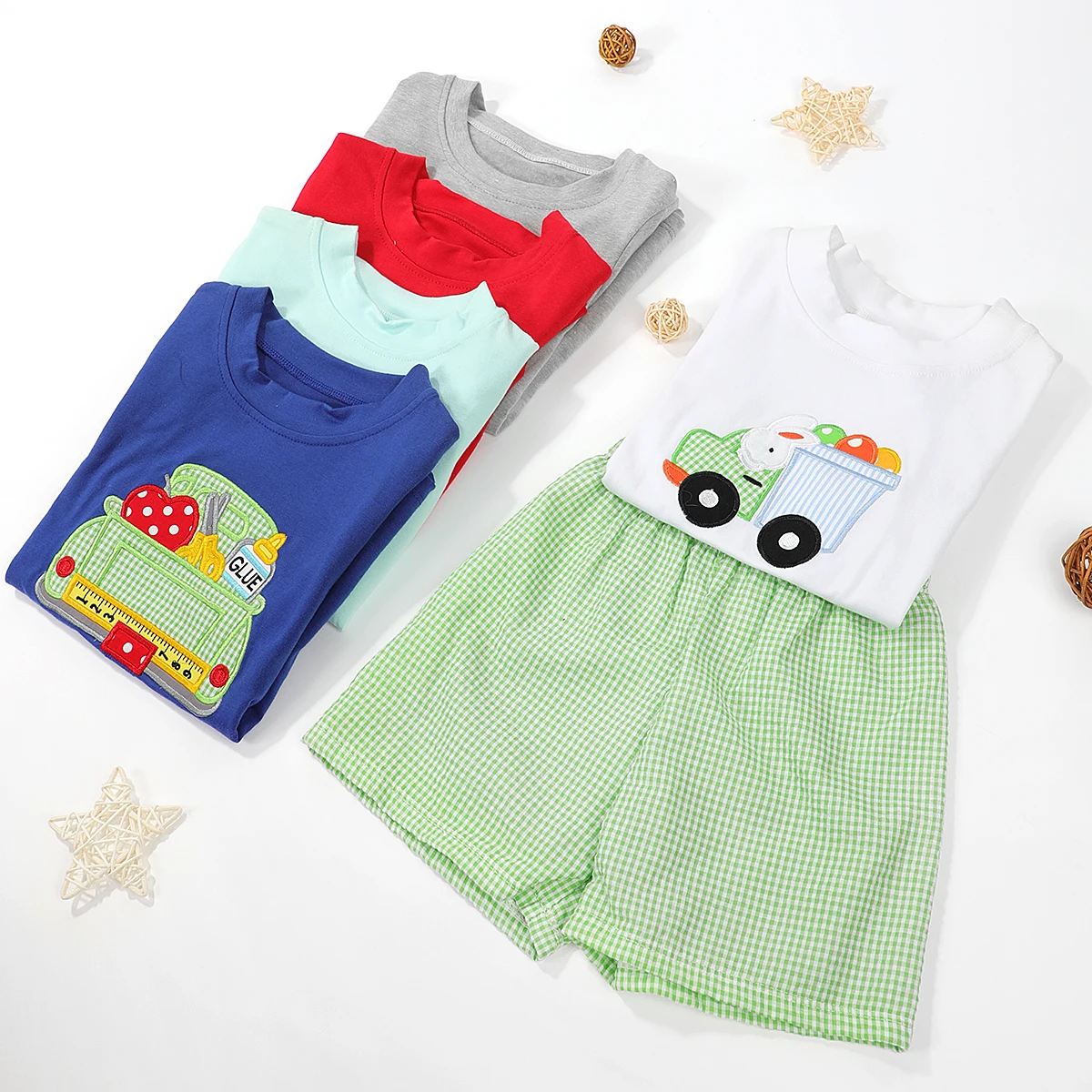 Puresun Farm Theme New Design Kids Matching Clothing Sets Toddler ...