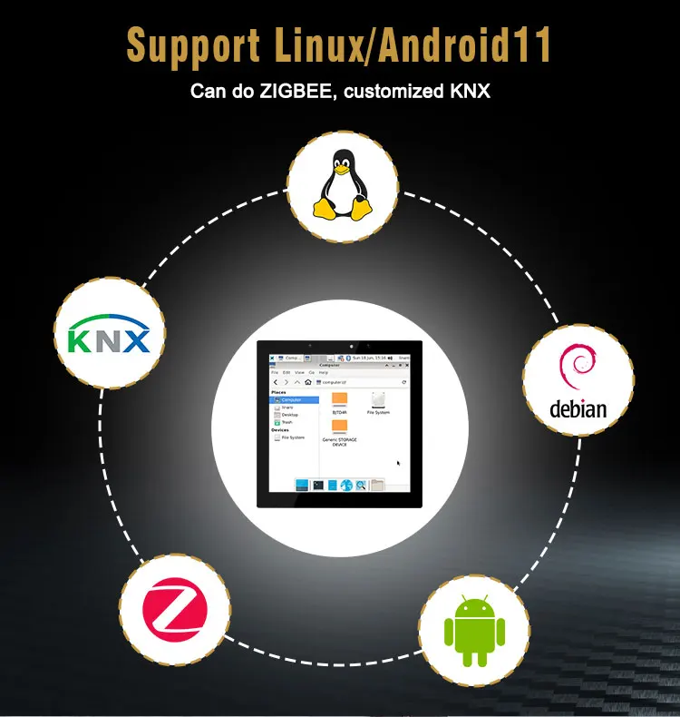 Home Automation System - in-Wall 4 Inch Linux Control Panel