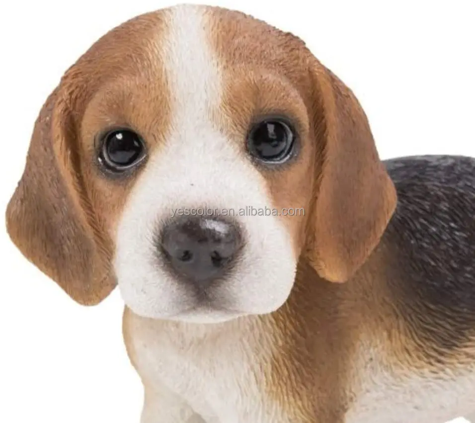 Resin Beagle Puppies Garden Statue Decoration - Customizable