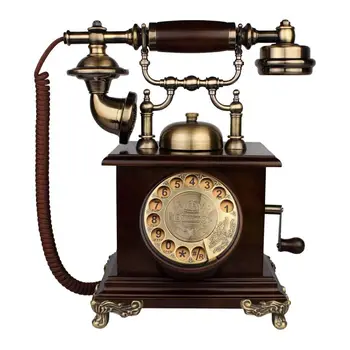 Classic Wooden Retro Phone With Rotary Dial And Hang-up Headset,Ideal ...