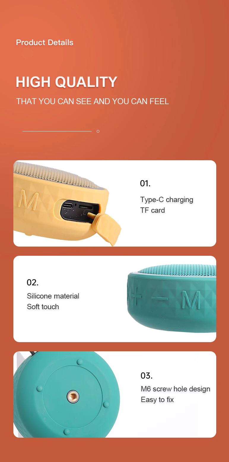 Boombox Bluetooth Ipx6 Waterproof Portable Mini Sound Wireless Light ...