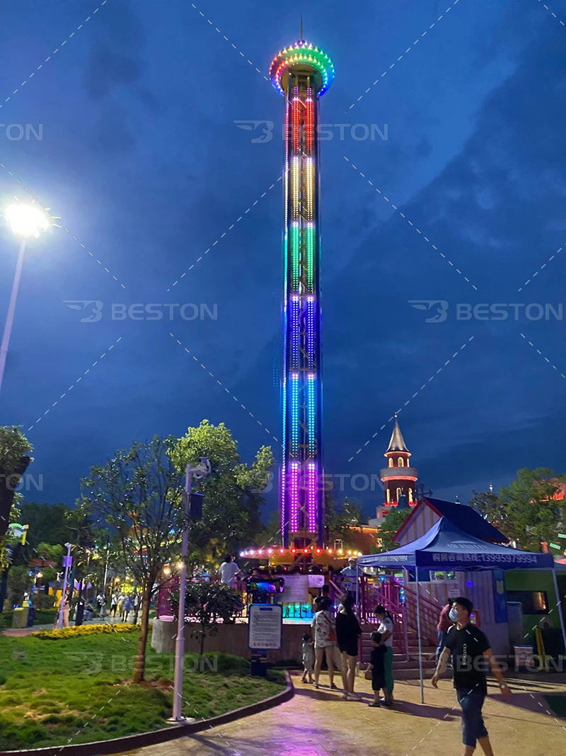 Thrilling Rides - Kiddie Fairground Electric Flying Drop Tower Rides