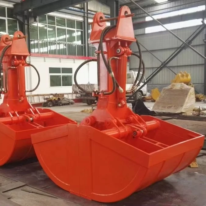 High Quality Hoisting Excavator Clamp Shell Bucket Rotating Hydraulic ...