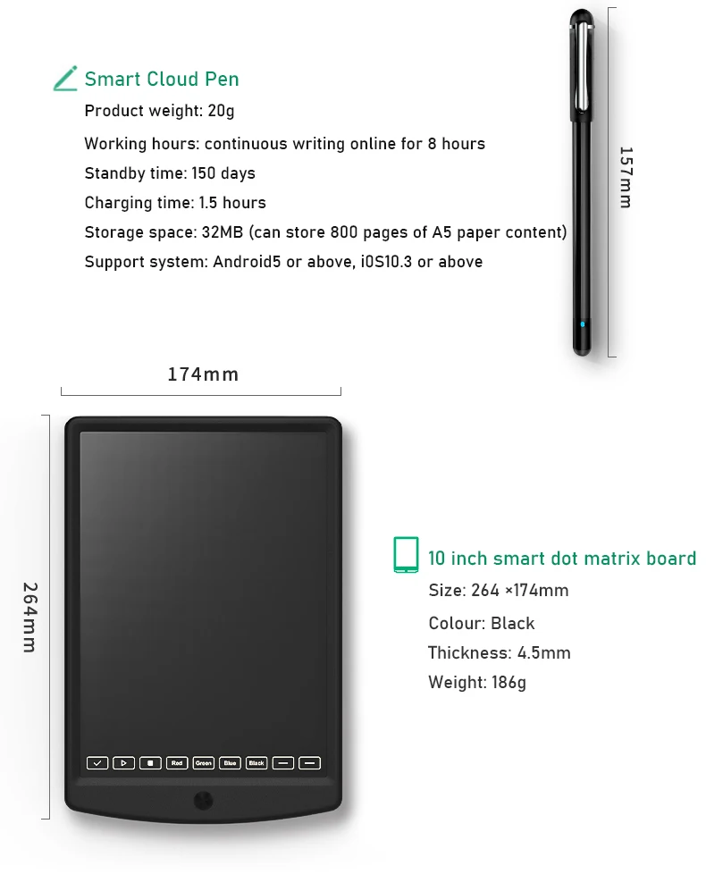 Smart Notebook Handwriting Multifunctional Electronic Notepad Paper ...