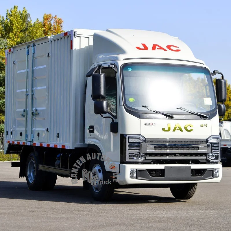 JAC 6 Wheels Cargo Truck With Cummins Engine 4x2 10 Tons Box Trucks for ...