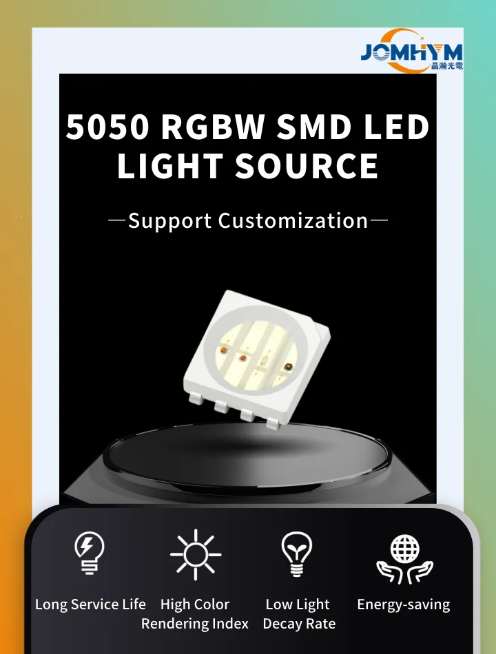 Jomhym High Luminous Intensity 0.4w 2w 4w 8w 12w 4in1 Rgbw Smd 5050 ...