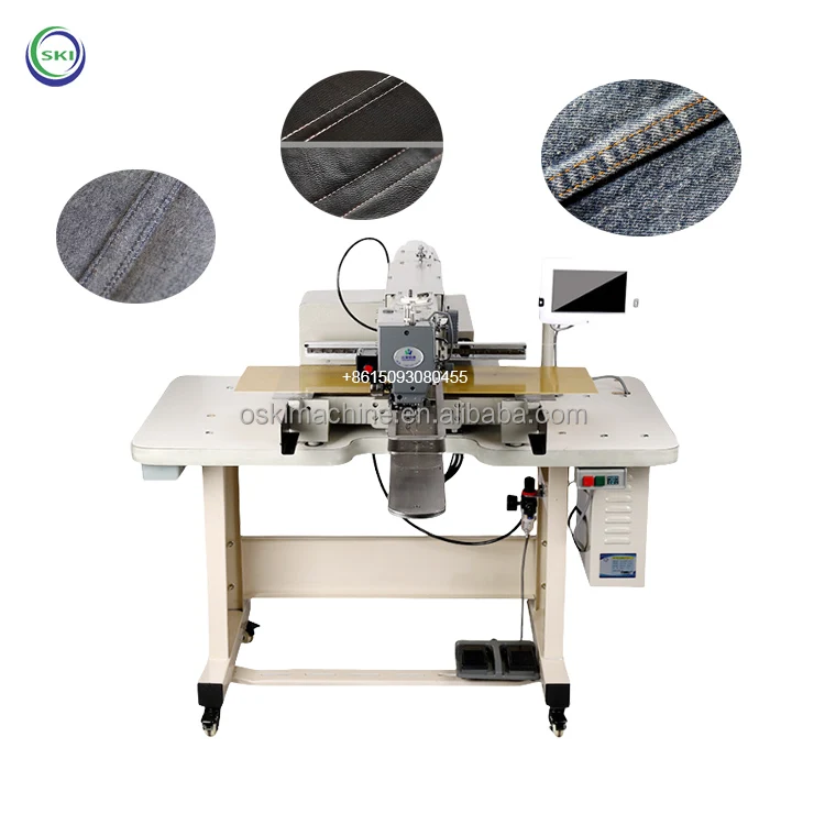 Small Mouth Computer Automatic Lockstitch Sewing Machine Jeans ...