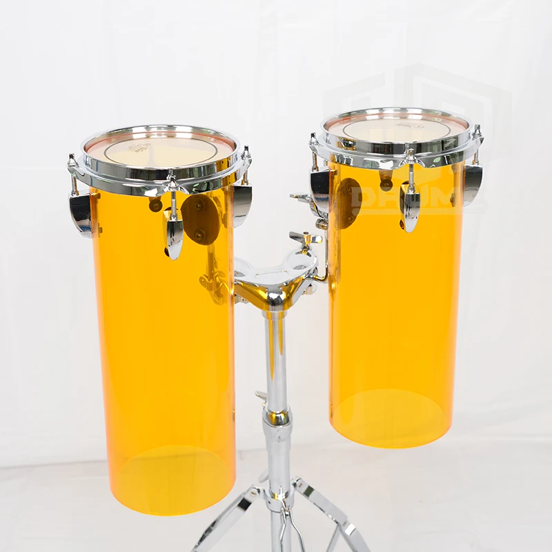 Musical Percussions Acrylic Rocket Drum Amber Color 2-PC Octobans Set ...