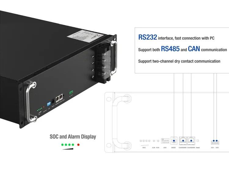High Voltage Rack Mounted Lithium Ion 48v 51.2v 100ah 5kwh Lifepo4 ...
