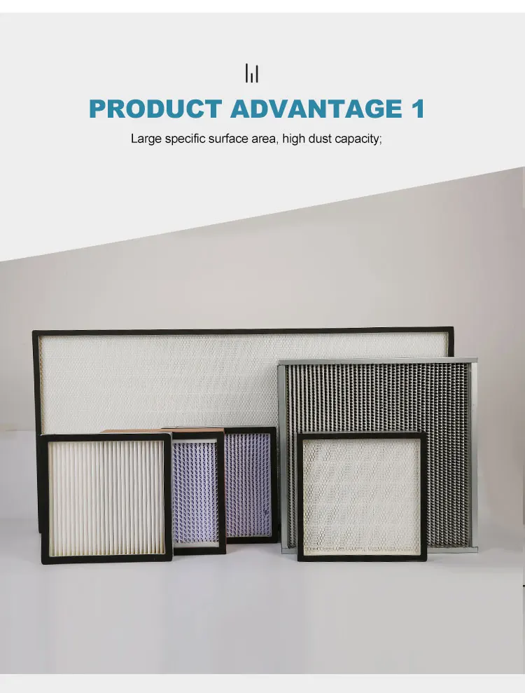 Hot Sale H14 Hepa Air Filter With Aluminum Header And Deep Pleat ...