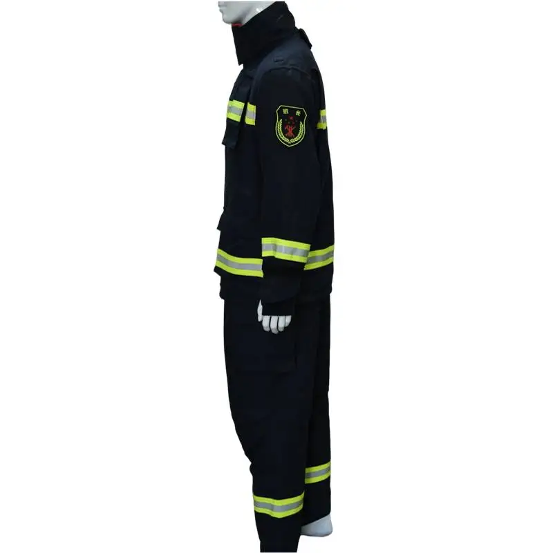 Fireman Uniforms Ce Iso En469 Level Aramid Navy Bule Firefighting Fire Resistant Fire Fighter ...