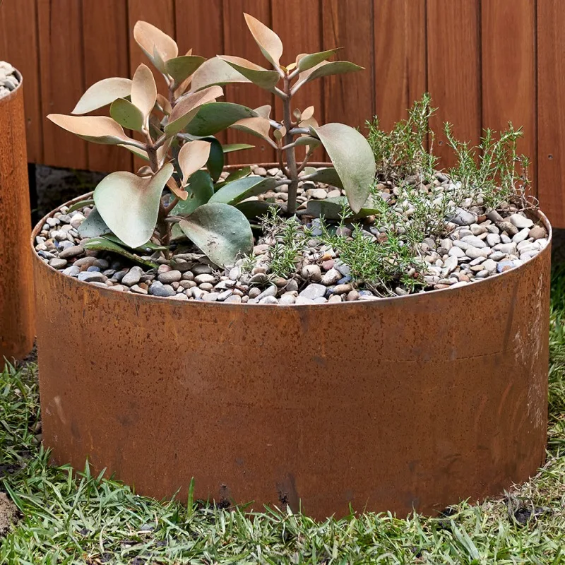 Metal Garden Edging Border Rusted Corten Steel Landscape Edging Strips ...