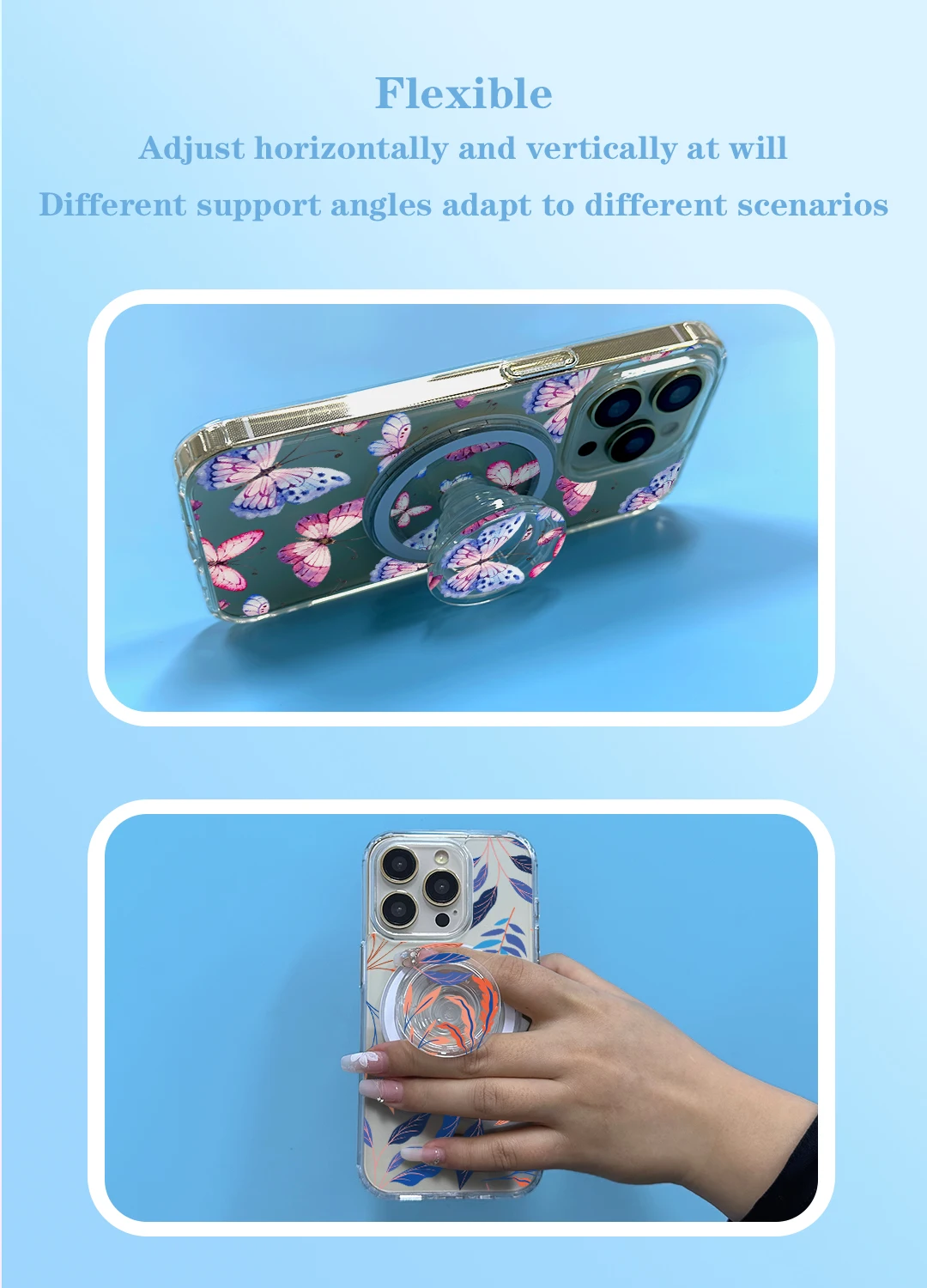 In Stock Custom Design Clear Protective Magnet Phone Cover For Iphone ...