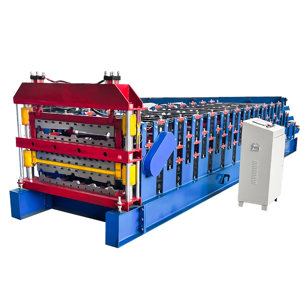 Automatic Energy Saving Color Steel Tile Press Three Layer Roll Forming ...