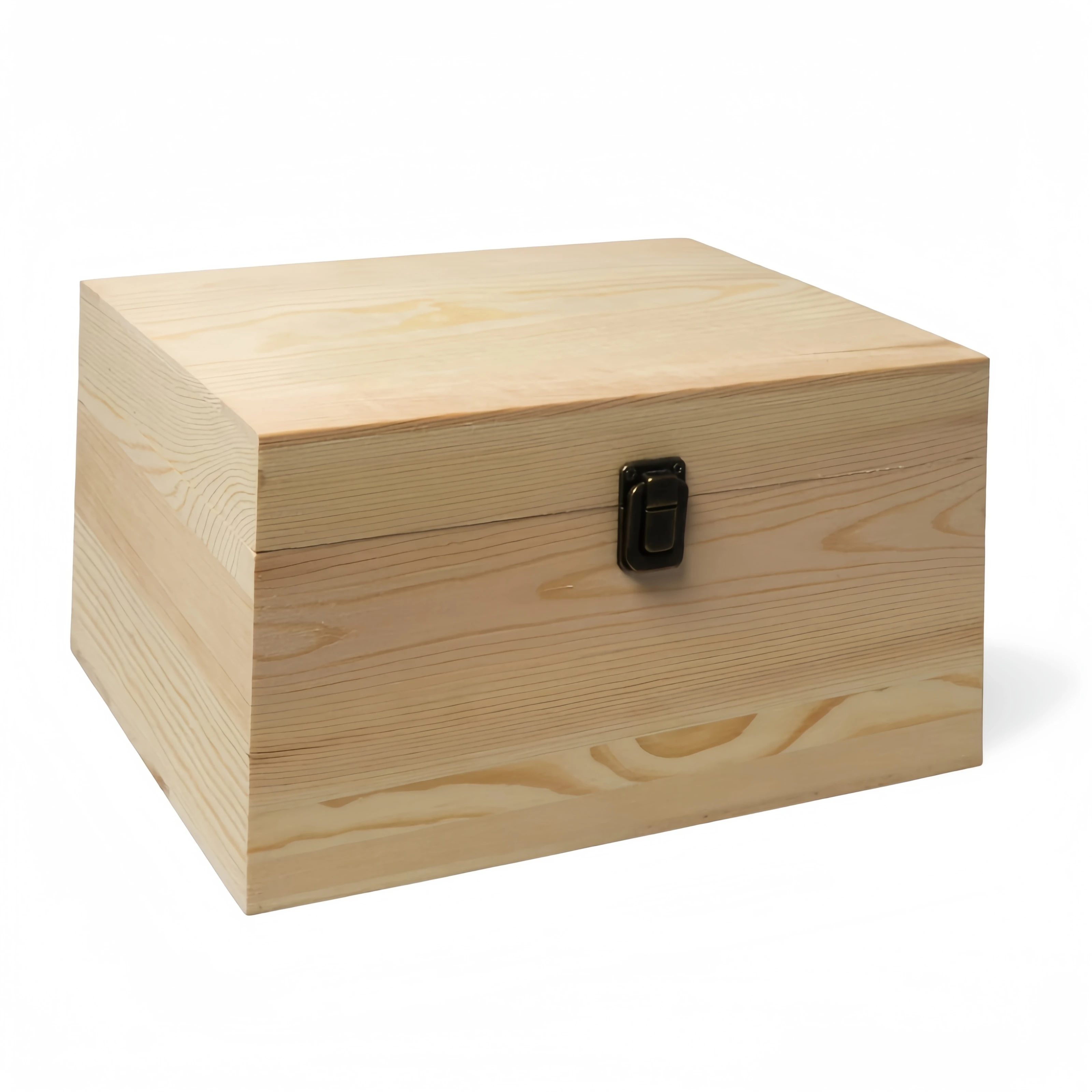 Unfinished Pine Wood Gift Box Wooden Gift Box Large Wooden Box With ...