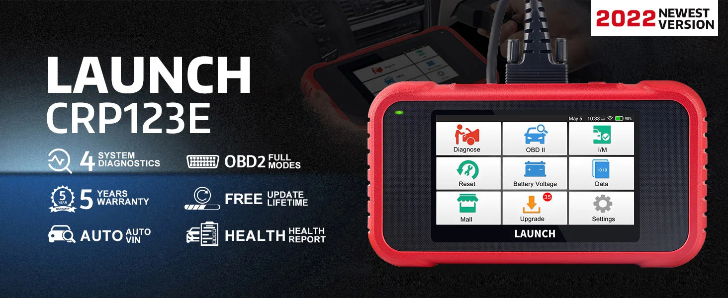 推出crp123e 2023最新精英代码阅读器obd2扫描仪abs Srs发动机变速器汽车诊断工具自动免费更新 - Buy 启动crp123e ...