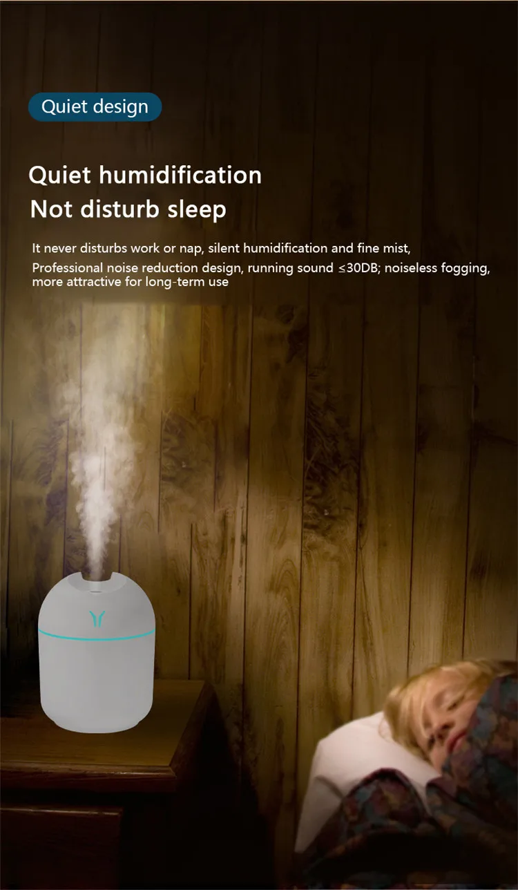 Mini USB Rechargeable Air Humidifier - Portable & Aromatherapy