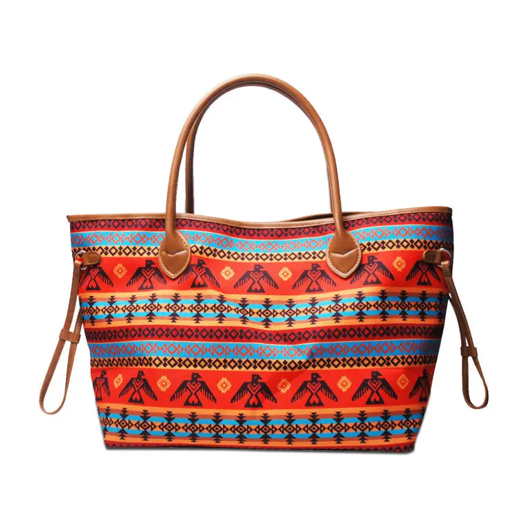 New Samoan Tribal Handbag Set Embroidery Print Stripe Ladies Aztec ...