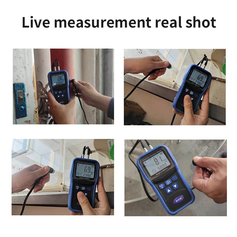 Industrial Digital Ultrasonic Thickness Gauge TM130D Glass and Metal ...