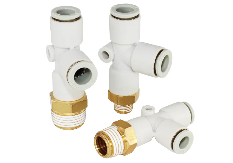 Pneumatic Connector Janatics BSPT External Thread T-type