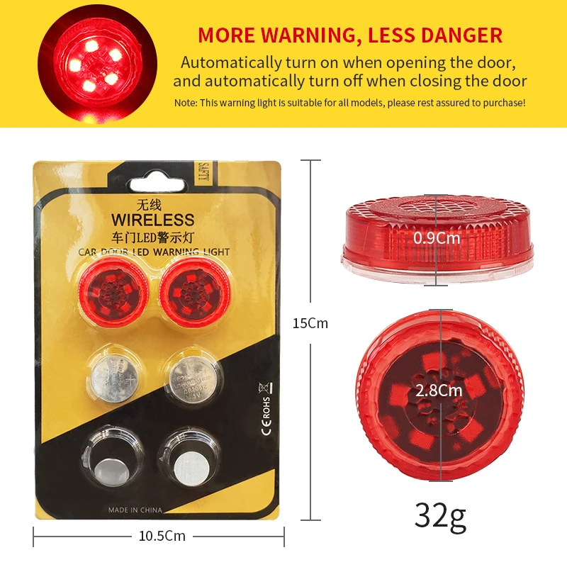 Car Vehicles Safety Door Opening Notification Sensor Light Auto Door ...