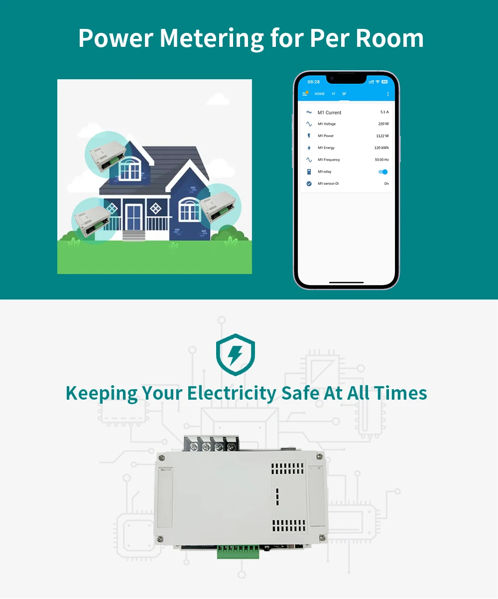 KINCONY M1 ESP32 ENERGY METER RELAY CONTROLLER for Home Automation ...