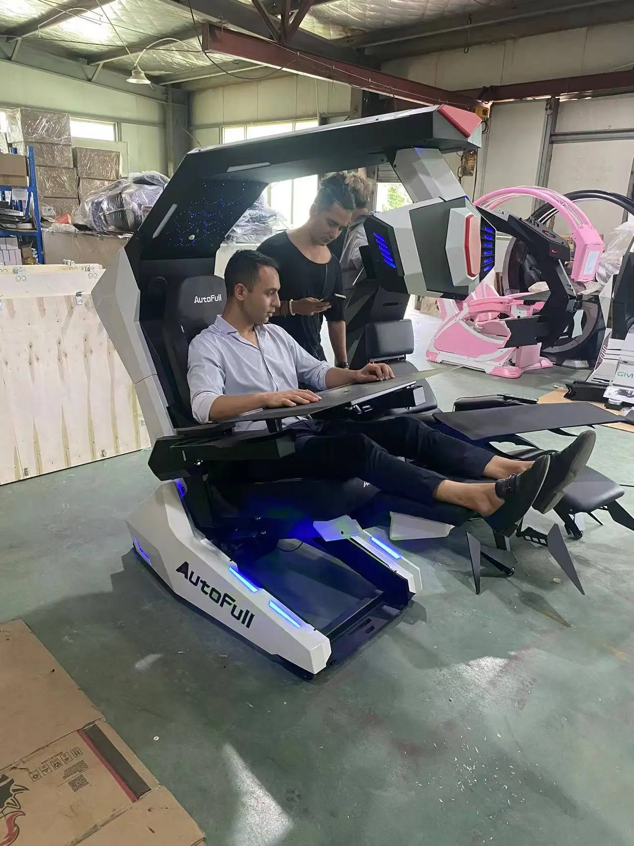 Imperator Works R1 Pro Zero Gravity Gaming Cockpit with Massage ...
