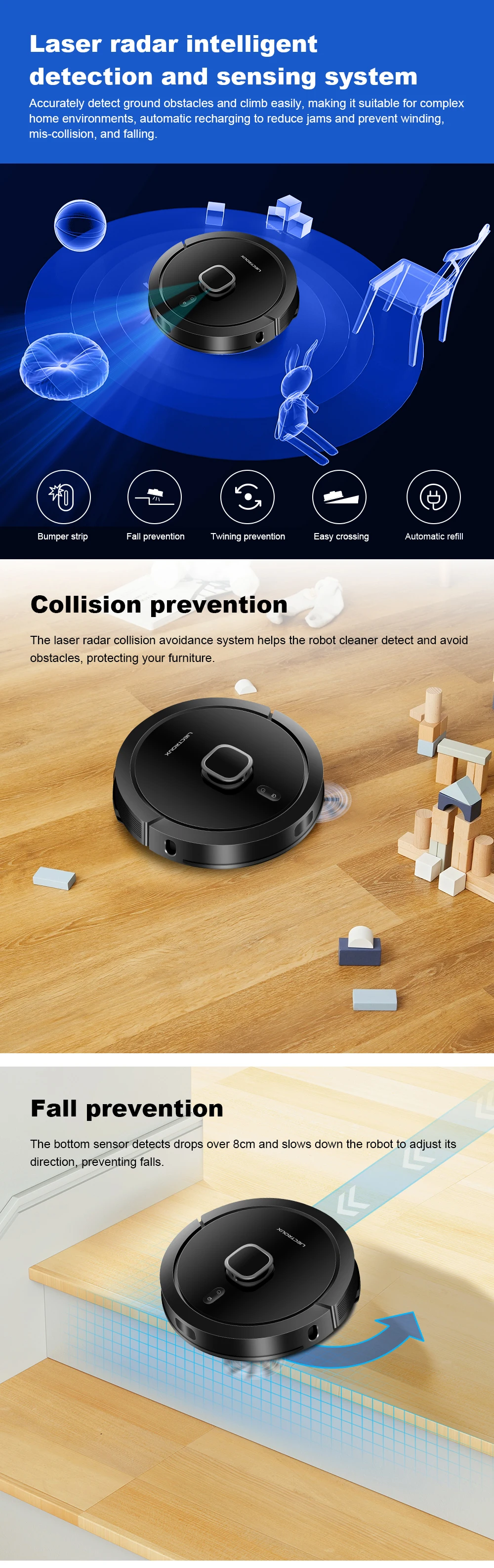 Liectroux G7 Robot Vacuum Cleaner & Mop Combo - Smart & Efficient