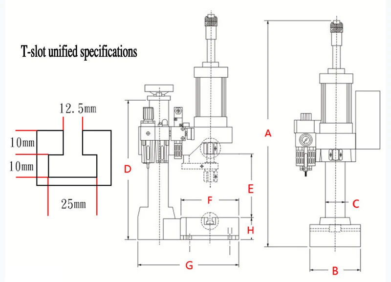 200KG Single-Column Desktop Pneumatic Press - YD-63