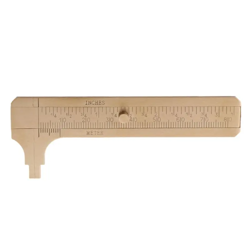 Mini Brass Sliding Gauge Vernier Caliper 80mm 3.25inch Pocket Ruler ...