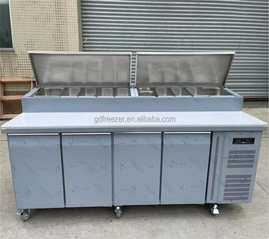 4 Doors Commercial Sandwich Prep Table Chiller - Baisen