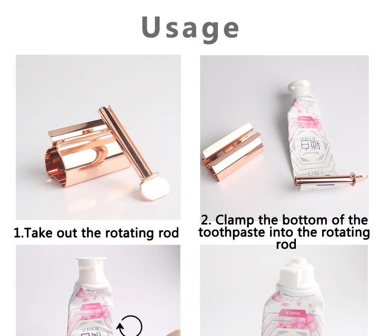 Stainless Steel Toothpaste Squeezer Rollers Metal Toothpaste Tube ...