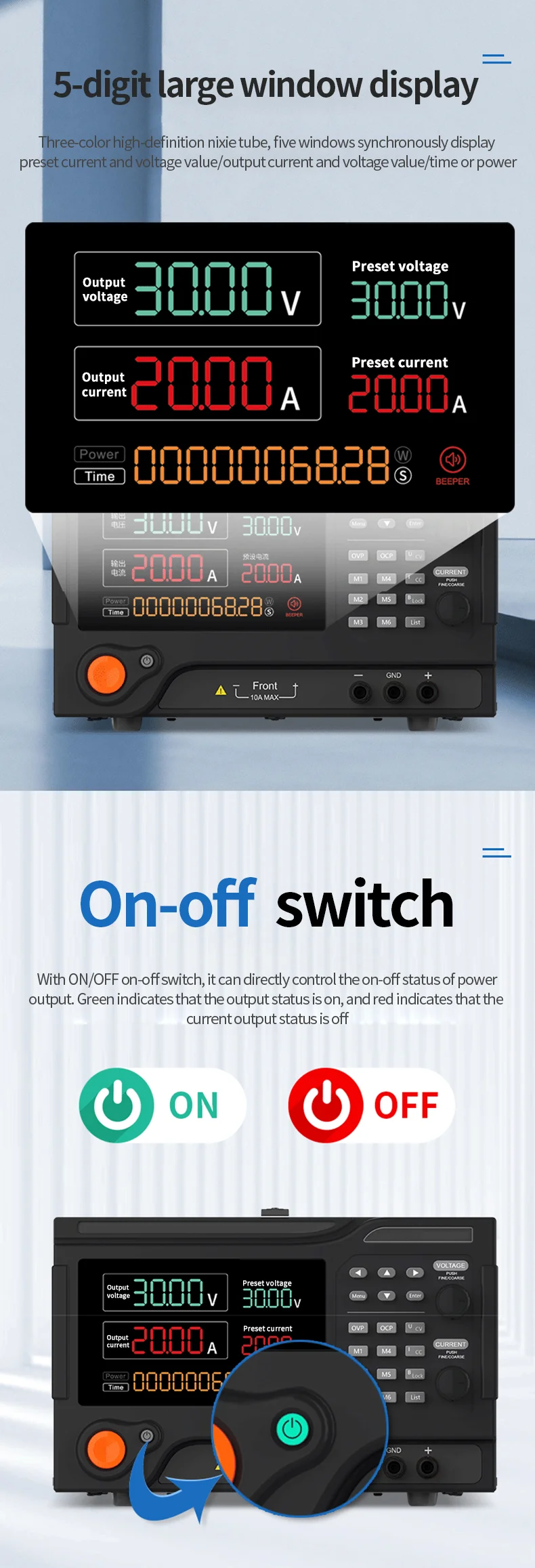 Laboratory Switching Power Supply - Adjustable & Programmable