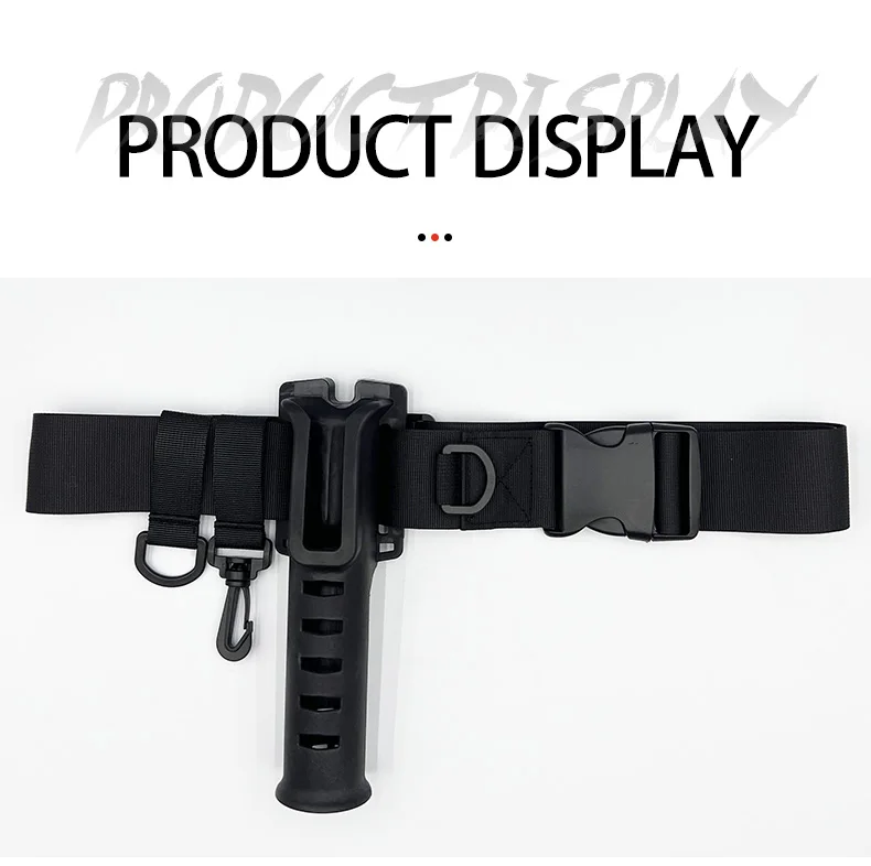 Adjustable Fishing Waist Belt Padded Fishing Rod Holder Portable Pole ...