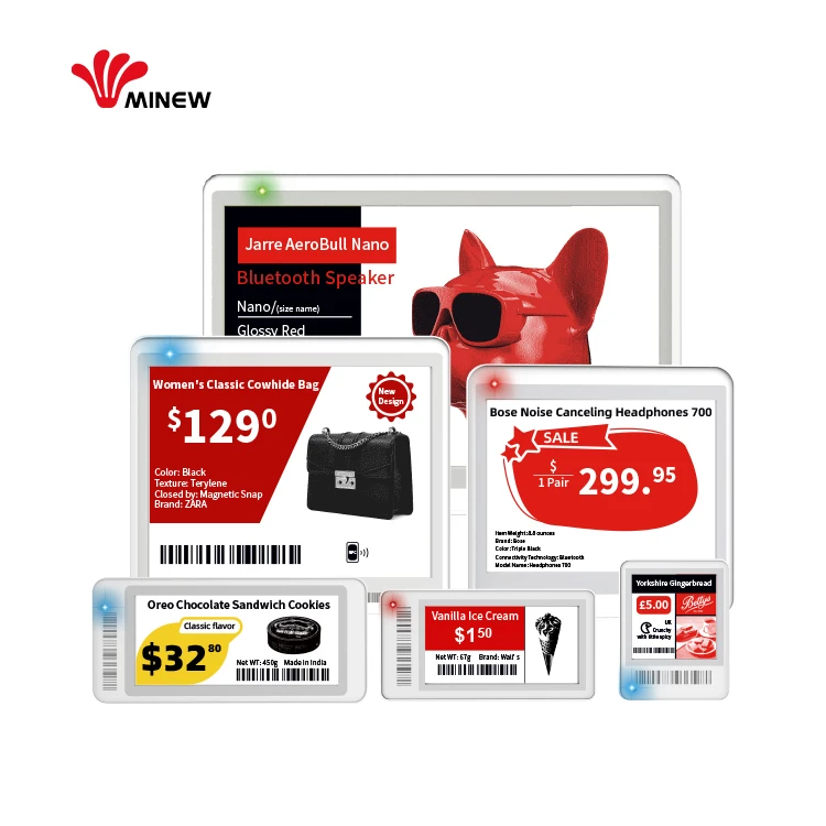 Customization Smart E Ink Label Etichette Elettroniche 1.5 Inch 2.9 ...