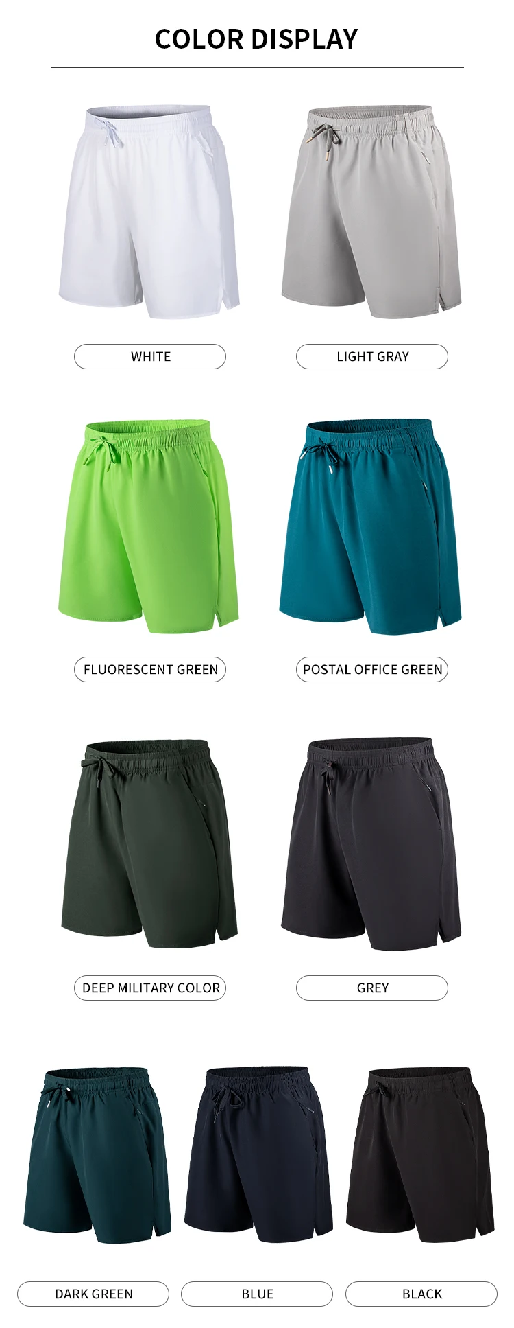 Men's 5 Inch Inseam Shorts - Quick Dry, Comfortable Workout