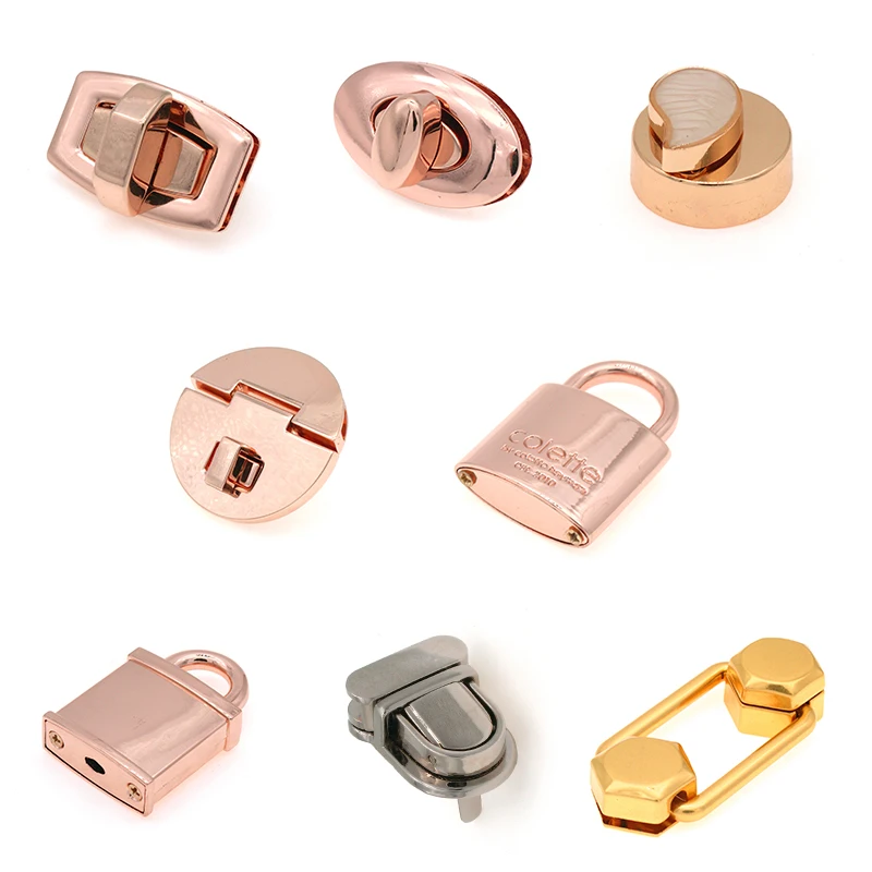Wholesale Metal Push And Turn Lock Sets Logo Color Custom Purse ...