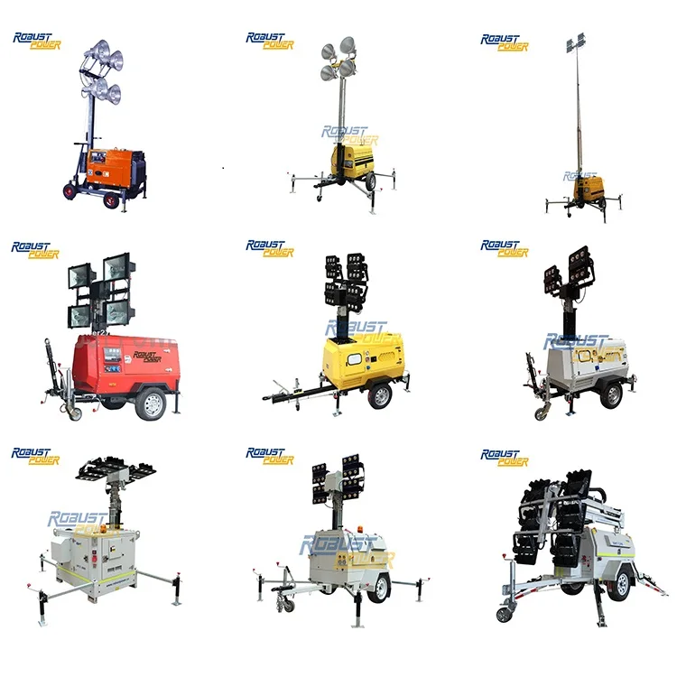 Coal Mine Site Light Tower 4x480w LED Flood Night Lighting