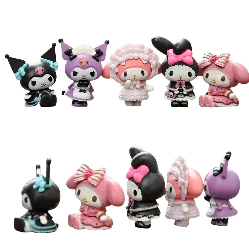 Sanrio Toys Cartoon Kuromi Anime Figures Mini Toys Dolls Pvc Action ...
