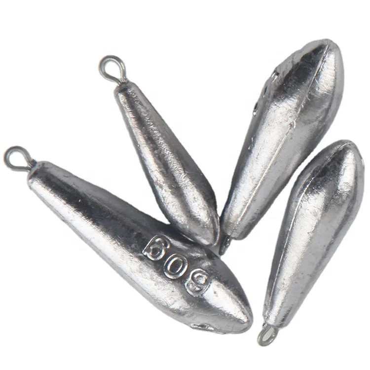 Sea Rod Teardrop Casting Skewer Hook Fishing Sinkers With Willow Leaf ...