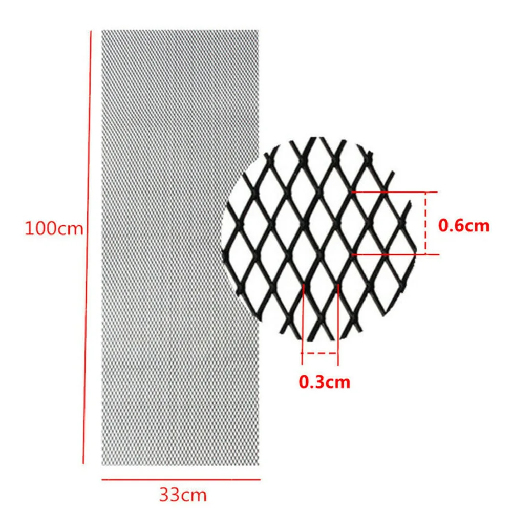 Car Front Bumper Universal Cuttable Grille Mesh 33x100cm Modified ...